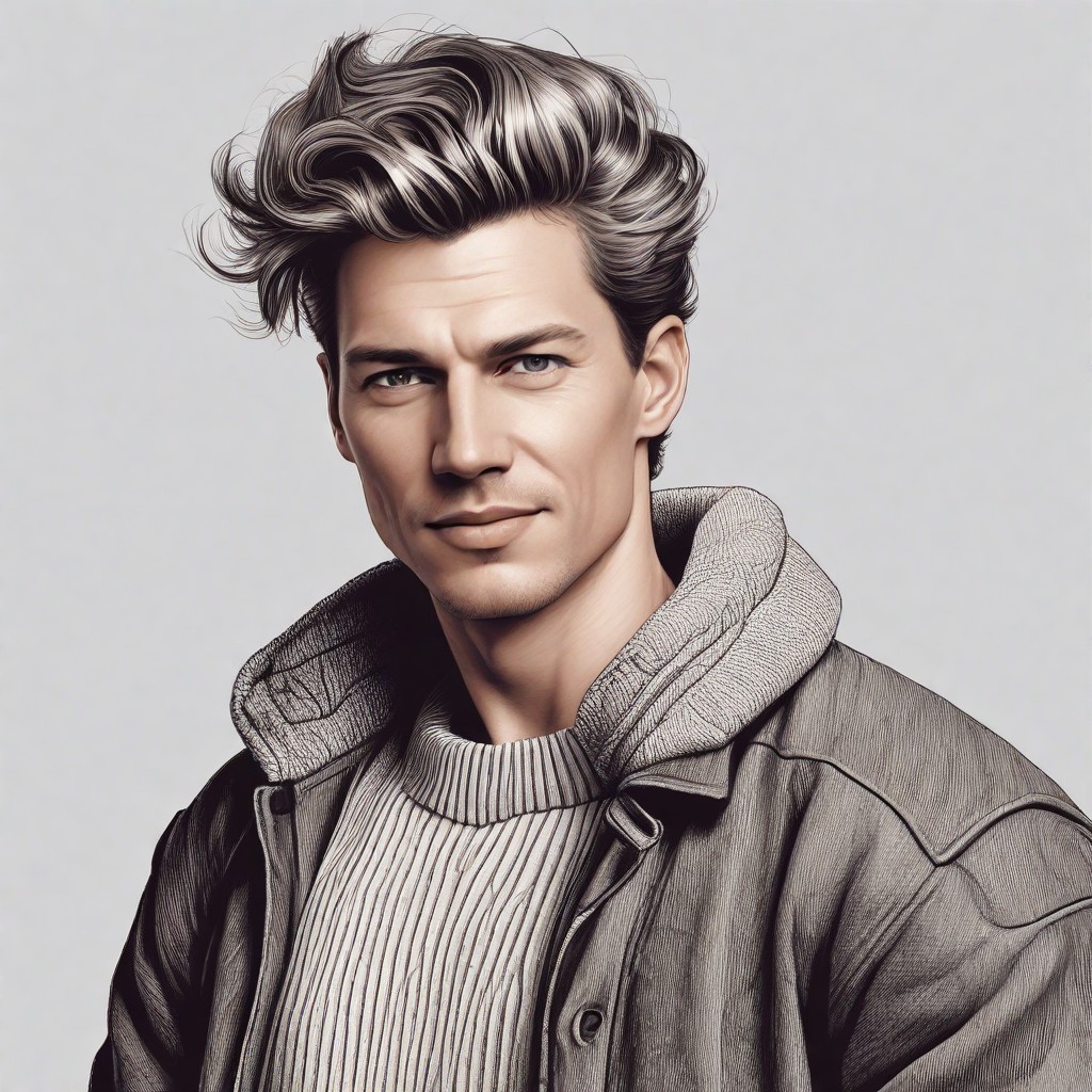 Convert Photo to Two-Tone Hair and Sweater Style (Free Online & AI-Powered)