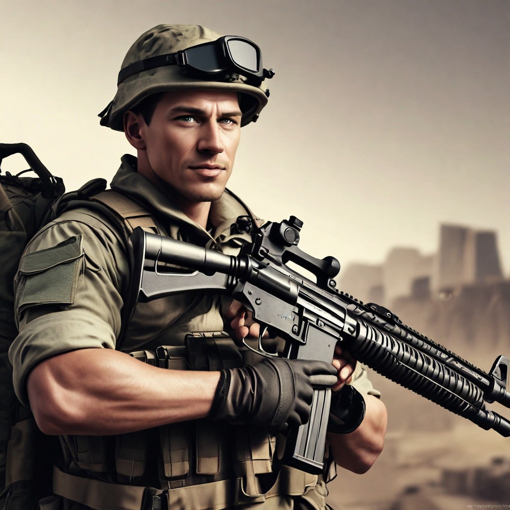 Convert Photo to Army Soldier with MP4 Gun Style (Free Online & AI-Powered)