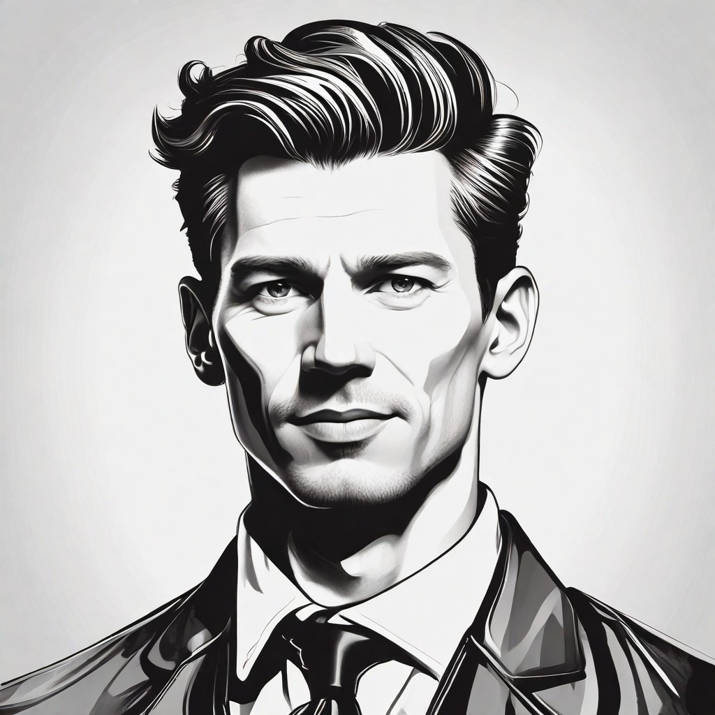 Convert Photo to Black and White Portrait Silhouette Stencil Vector ...