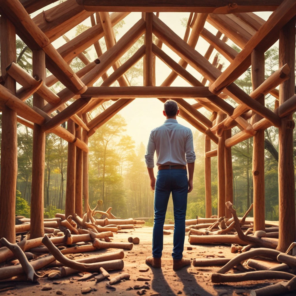 Convert Photo to Build a Wood House with Logs Style (Free Online & AI ...