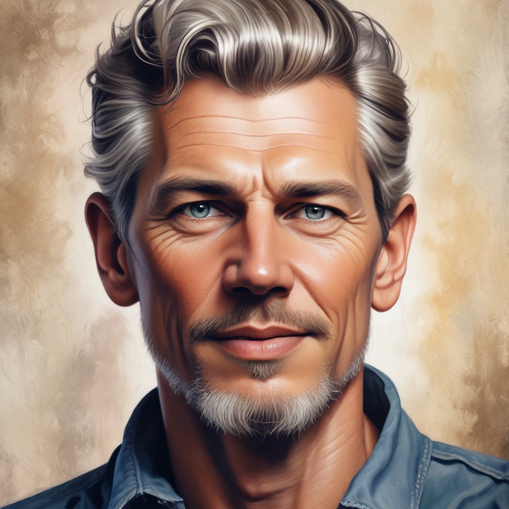 Convert Photo to Color Realism Older Man with Goatee Style (Free Online ...