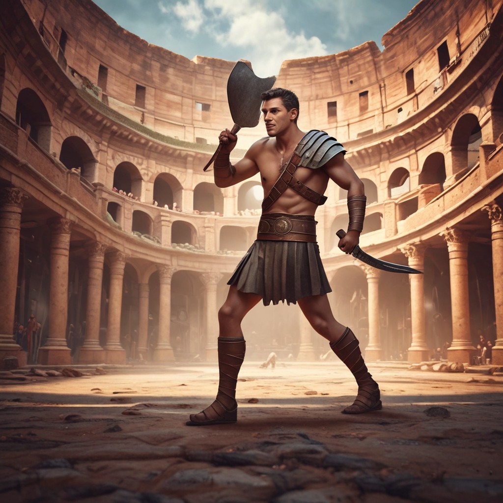 Convert Photo to Gladiator Fighting in the Colosseum Realistic Style ...