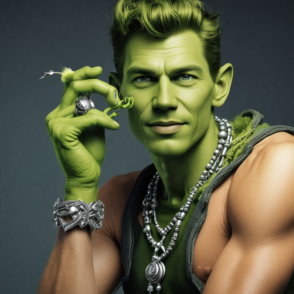 Convert Photo to Green Grinch Jewelry Style (Free Online & AI-Powered)