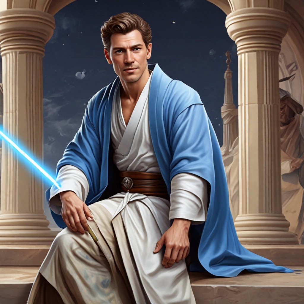Convert Photo to Realistic Jedi in a Blue and White Robe Style (Free ...