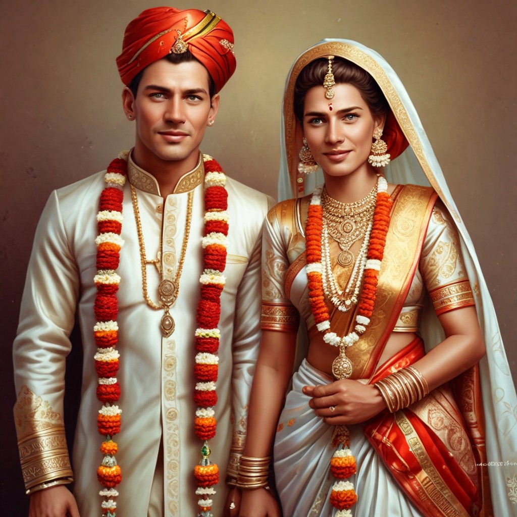 Convert Photo to Realistic Maharashtrian Wedding Couple Style (Free ...