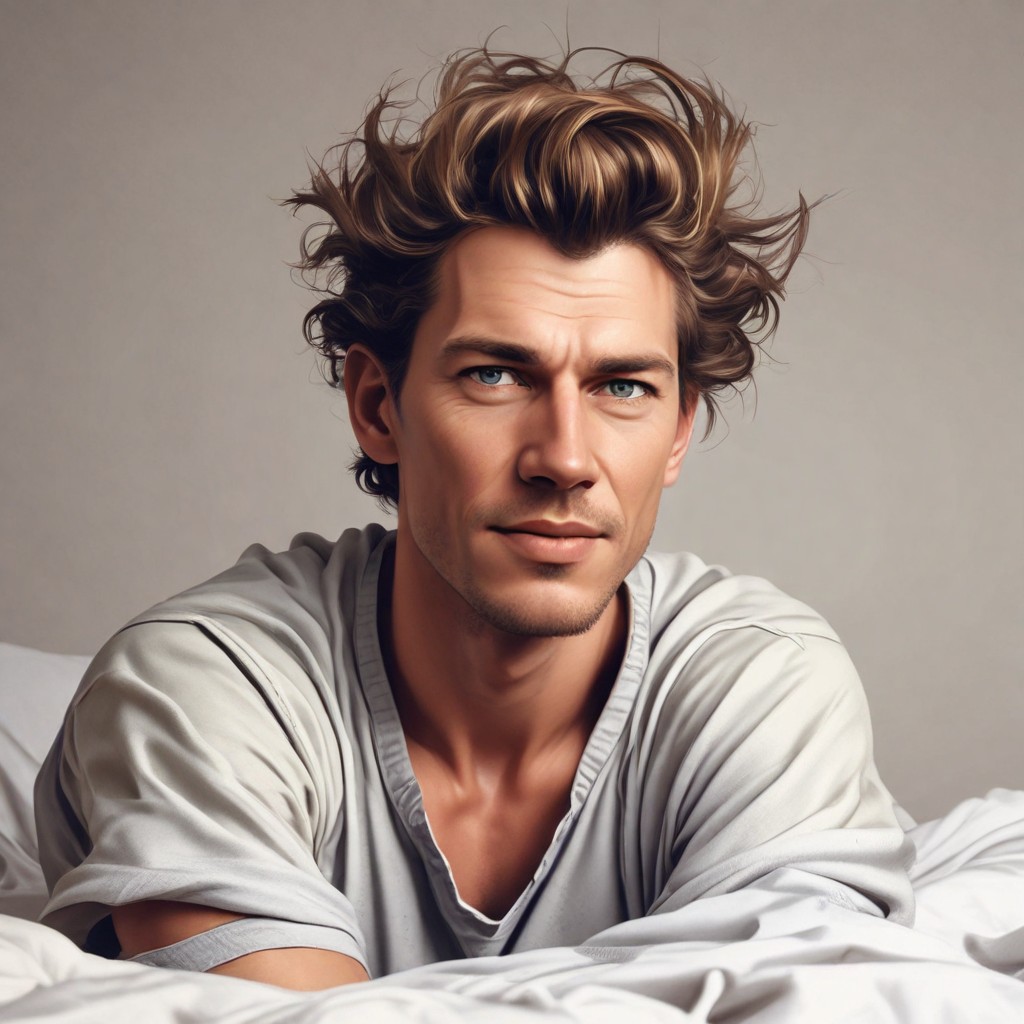 Convert Photo to Semi-Realistic Full Body Messy Hair on Bed Style (Free ...