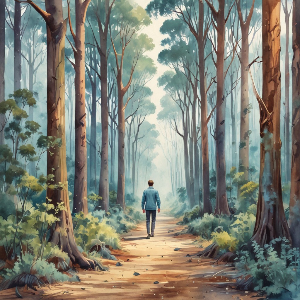 Convert Photo to Watercolor Blue Gum Forest Inspiration Style (Free ...