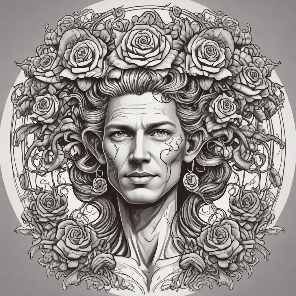 Convert Photo to Zombie Medusa Goddess with Roses Style (Free Online ...