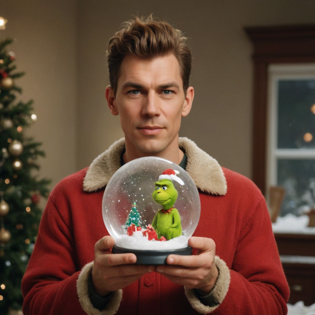 Convert Photo to Grinch Holding a Snow Globe Style (Free Online & AI ...