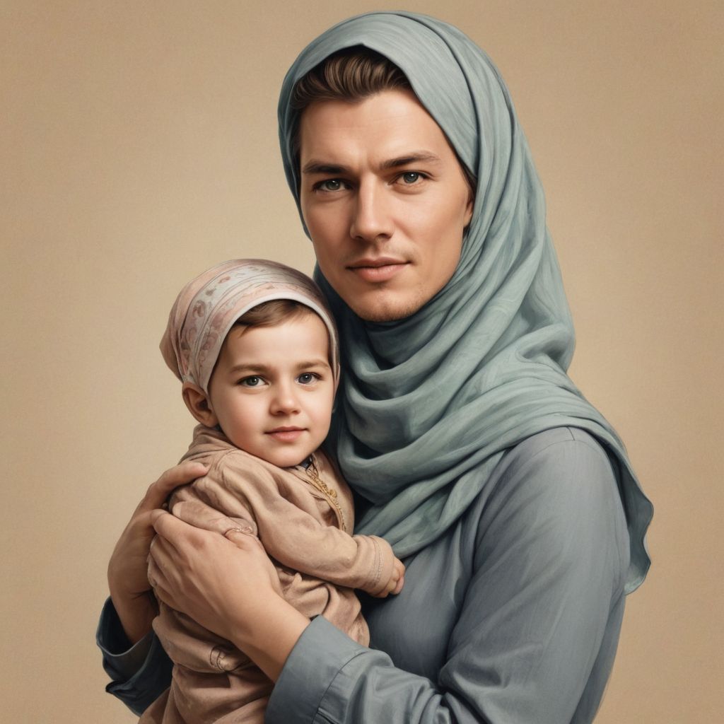 Convert Photo to Hijabi Mother Sketch Style (Free Online & AI-Powered)