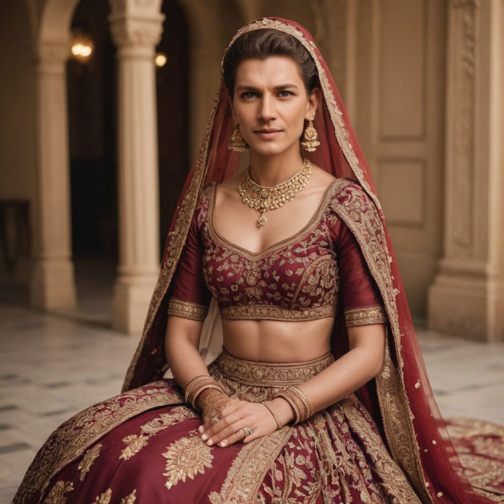 Convert Photo to Bridal in Maroon Lehenga Style (Free Online & AI-Powered)