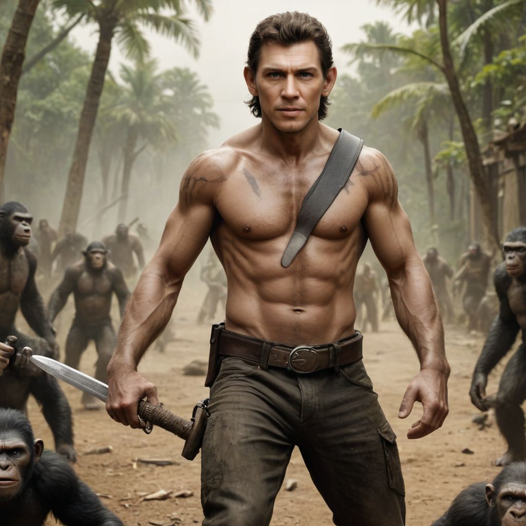 Convert Photo to Cesar: Planet of the Apes with Machete Style (Free ...