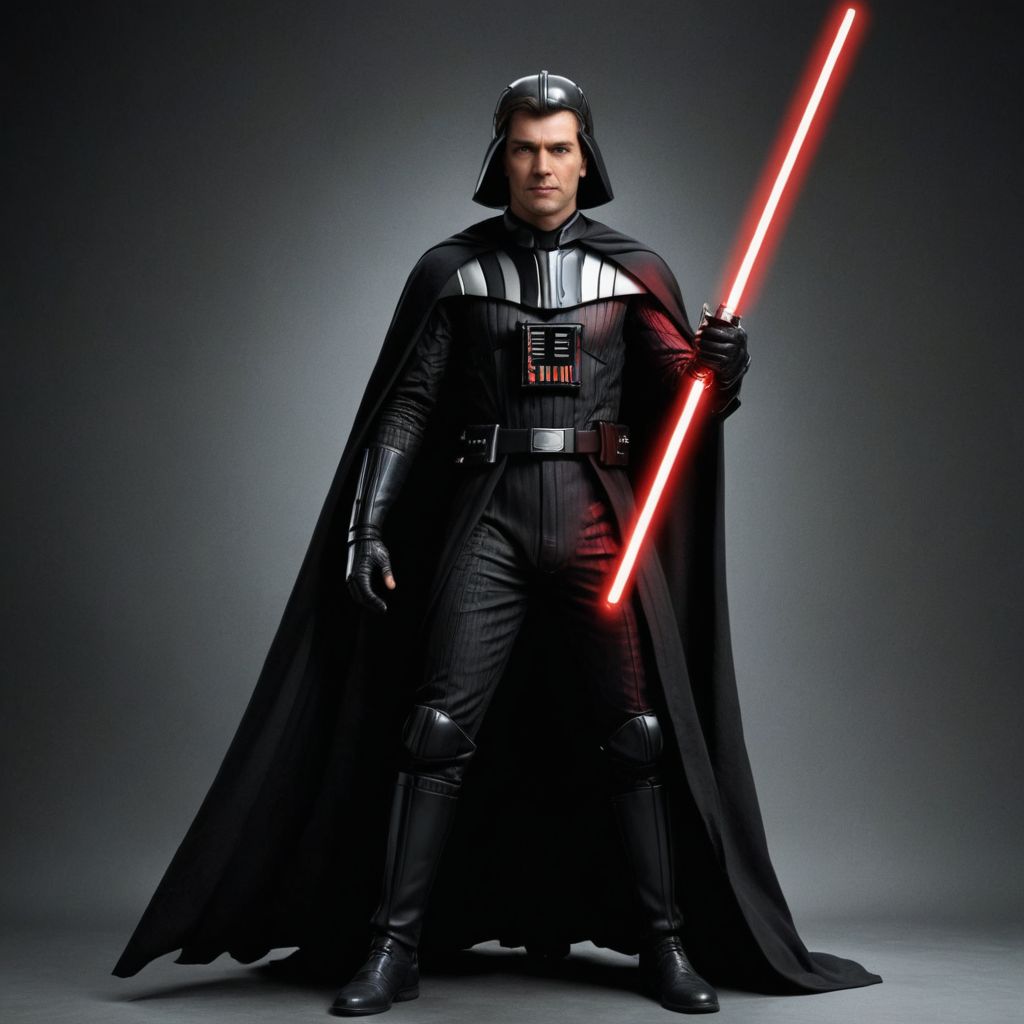 Convert Photo to Star Wars Darth Vader with Red Lightsaber Style (Free ...