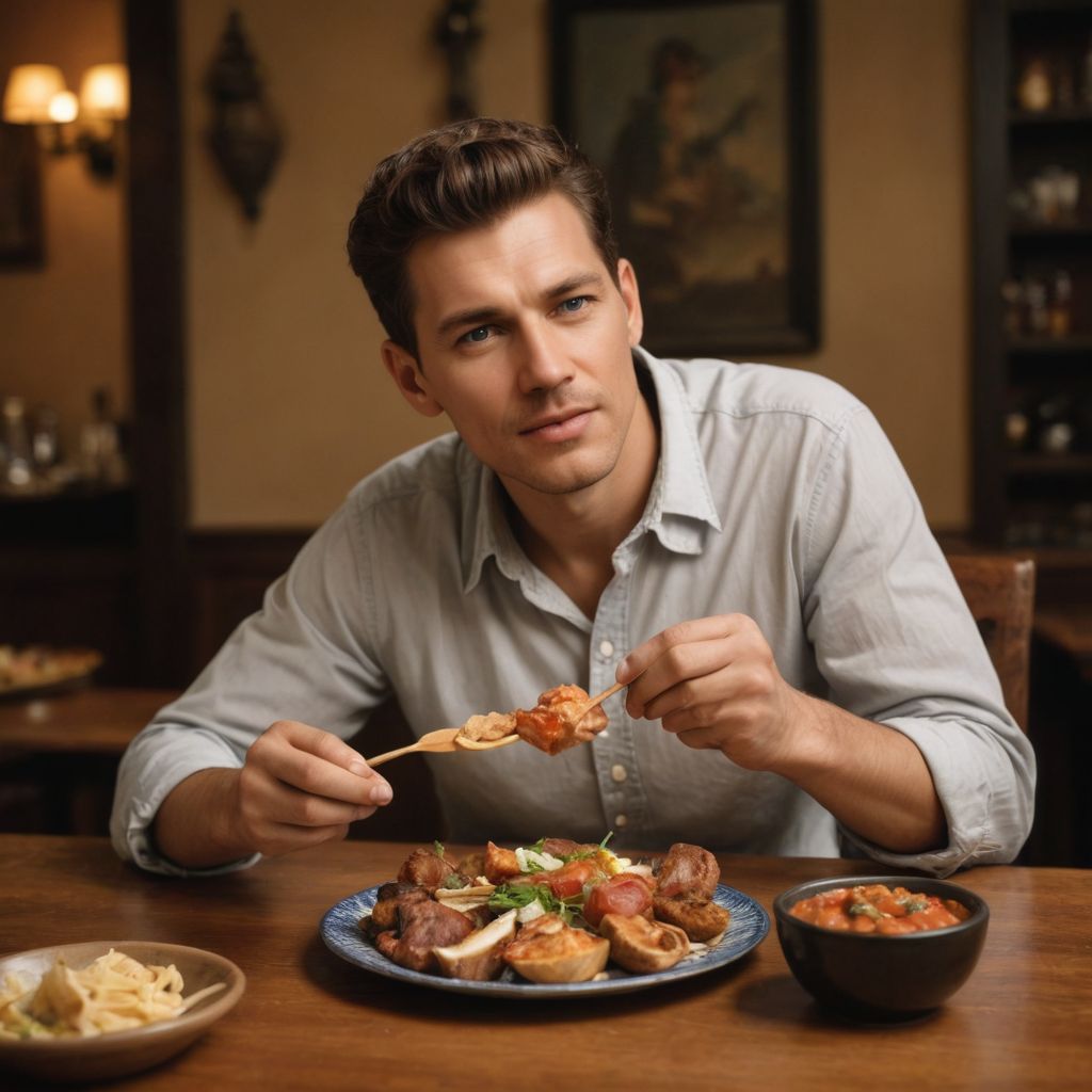 Convert Photo to Folkloric Spanish Guy Eating Tapas Style (Free Online ...