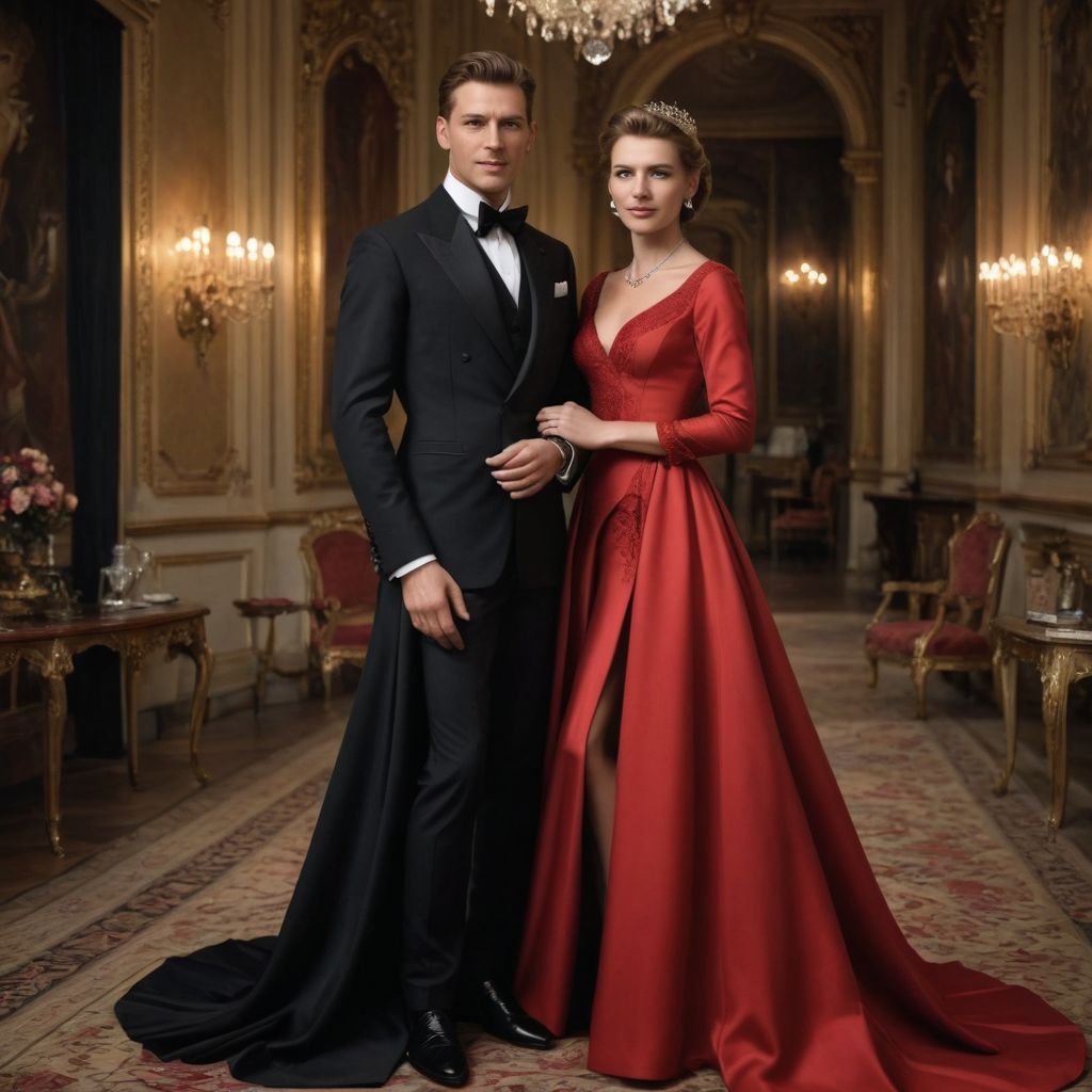 Convert Photo to Black and Red Diamond Dress Long Royal Ladylike Style ...