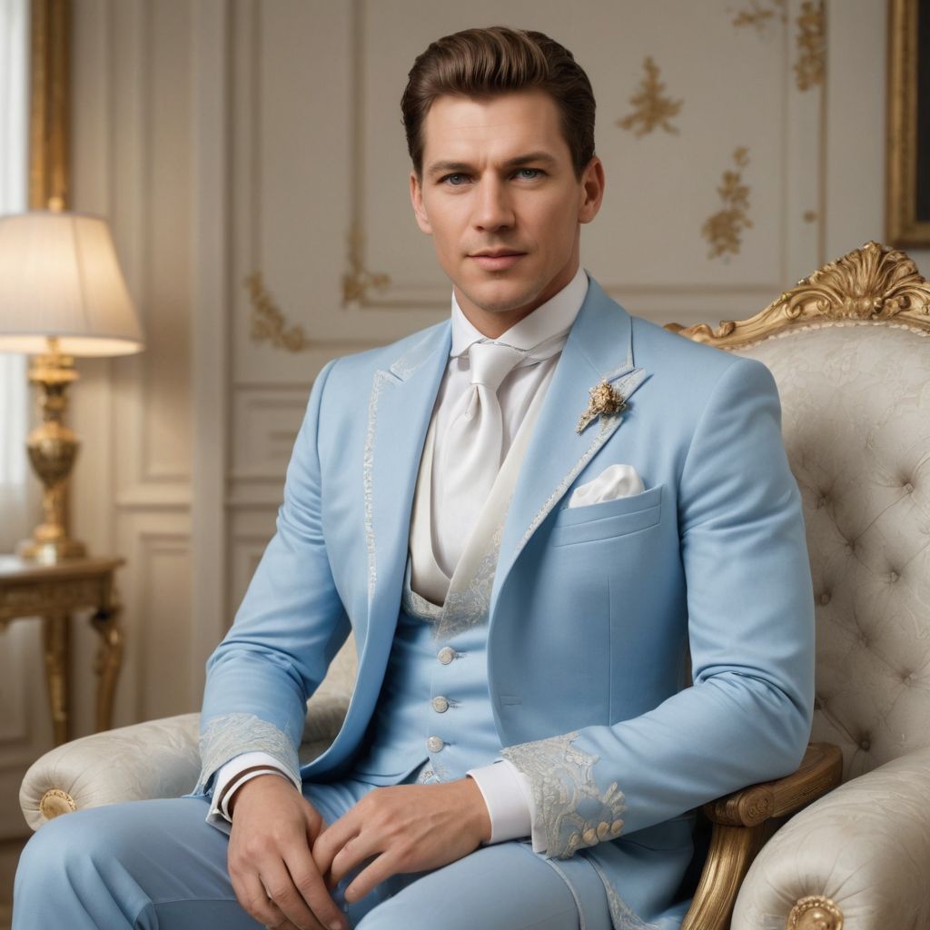 Convert Photo to Royal Elegance Baby Blue and White Style (Free Online ...