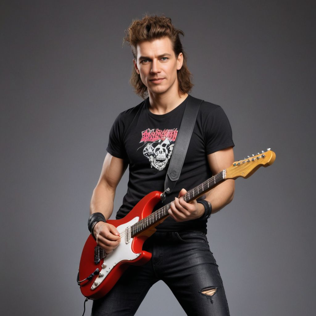Convert Photo to 80's Hairband Rocker with an Electric Guitar Style ...