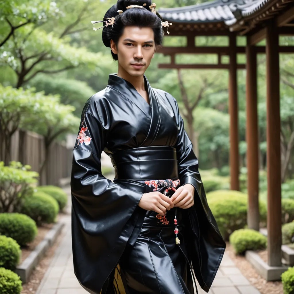 Convert Photo to Black PVC Geisha Costume Style (Free Online & AI-Powered)