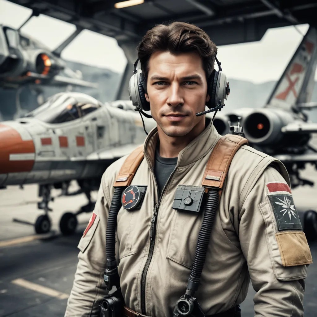 Convert Photo to Rebel Fighter Pilot in Front of X-Wing Style (Free ...