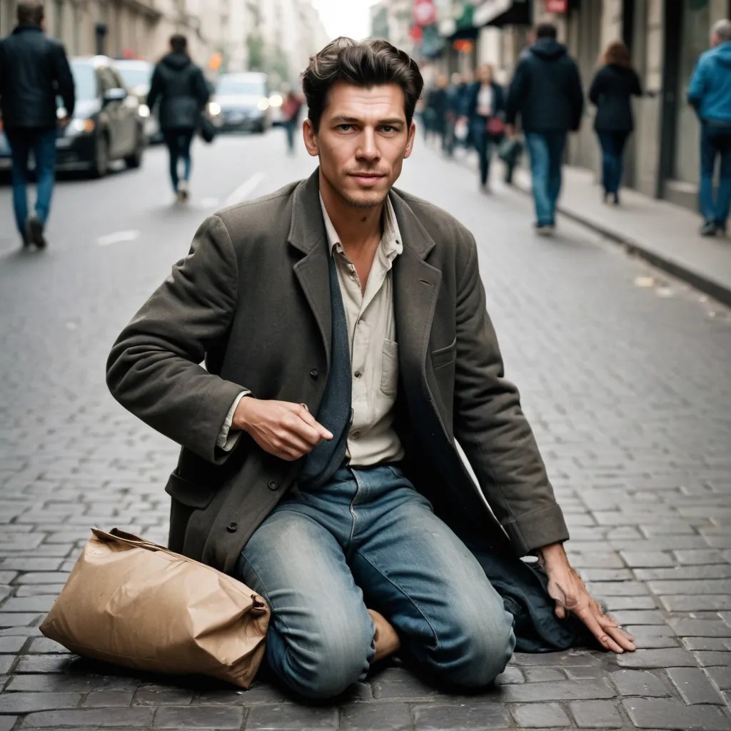 Convert Photo to Tramp Begging in the Street Style (Free Online & AI ...