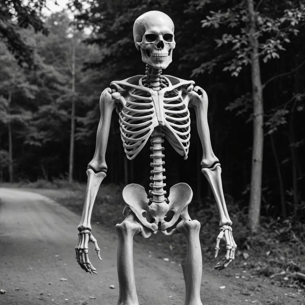Convert Photo to Create a Photo of Skeleton Standing Like This Style ...