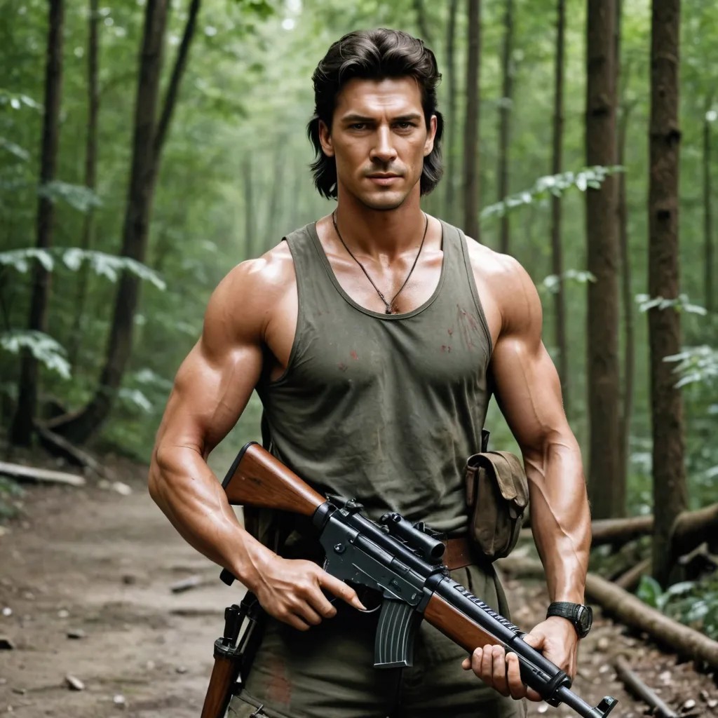 Convert Photo to Rambo Blood MG 42 Style (Free Online & AI-Powered)