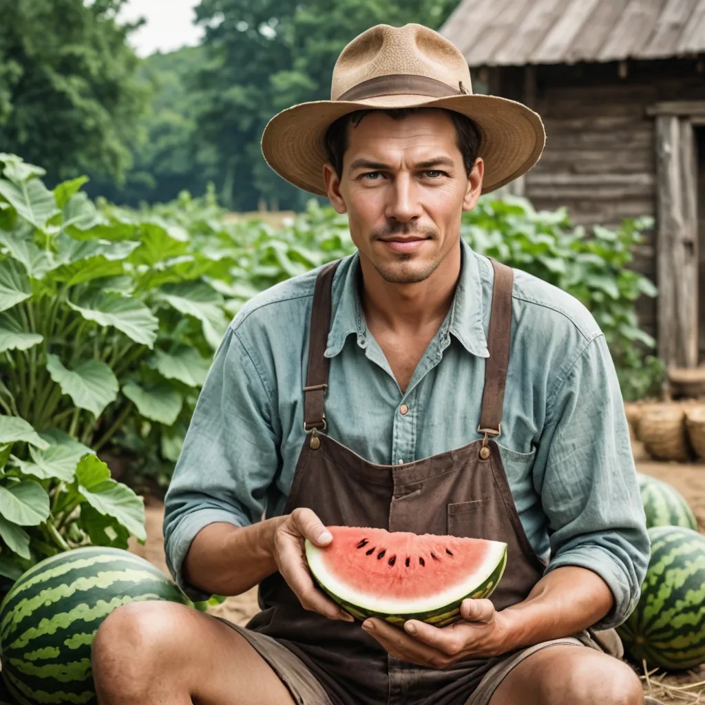Convert Photo to Old Farmer Eating Watermelon Style (Free Online & AI ...