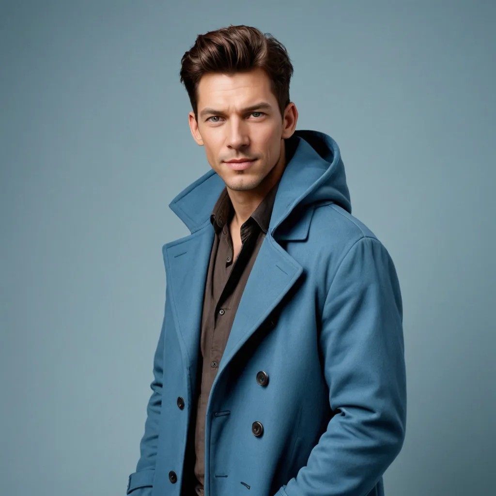 Convert Photo to Remove Background and Weta Ti Coat in Blue Color Style ...