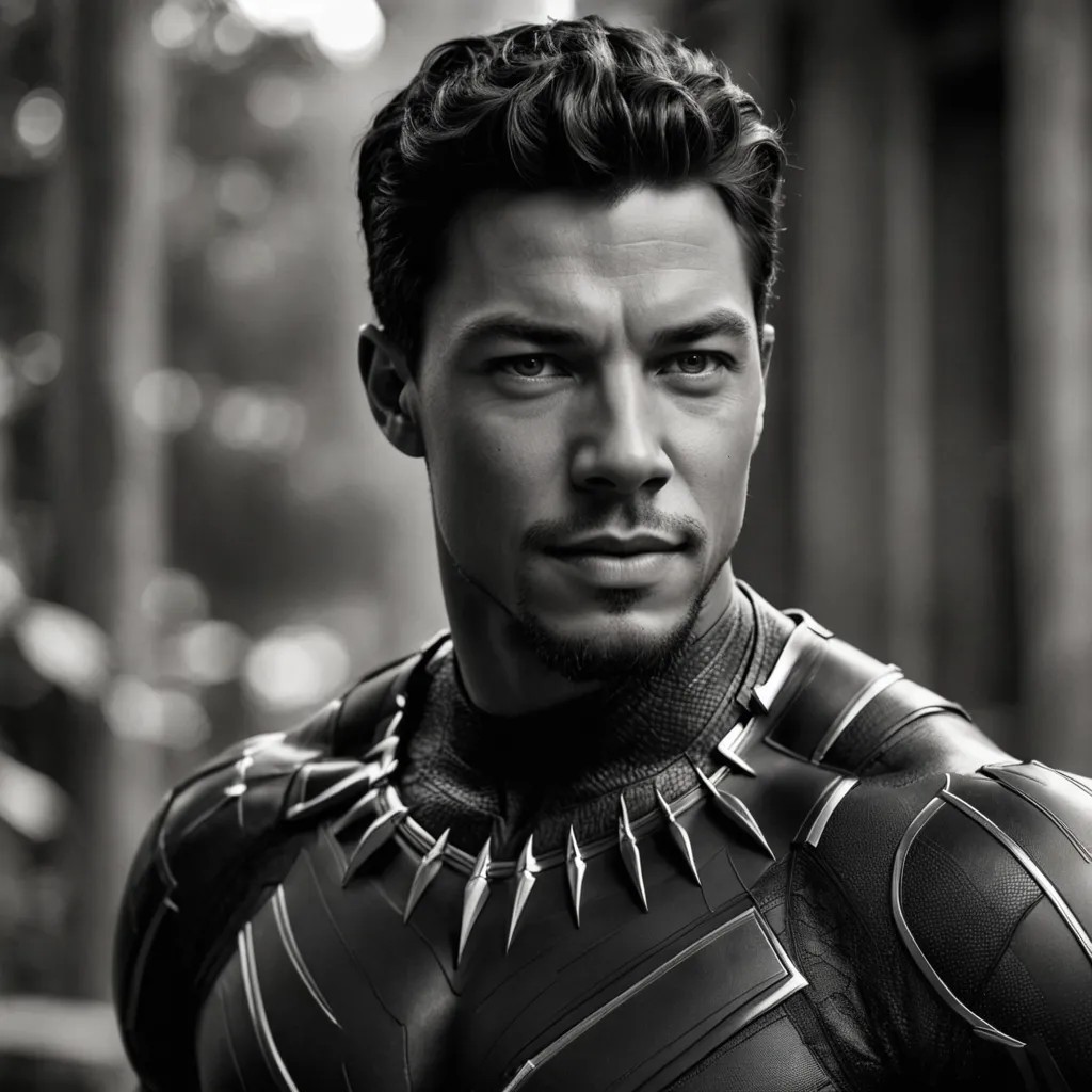 Convert Photo to Black Panther Black and White Style (Free Online & AI ...