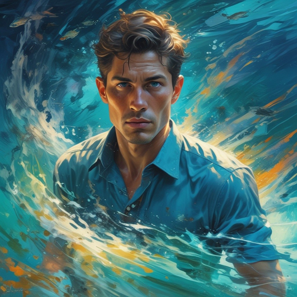 Convert Photo to Deep Dive, Swimming in Clear Blue Caribbean Sea Style ...