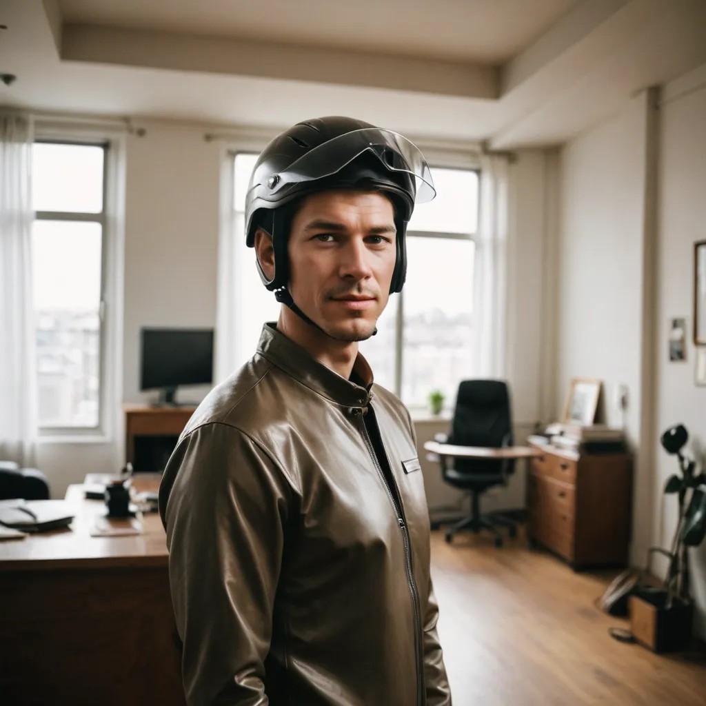 Convert Photo to I'm Wearing a Helmet and in a Room Style (Free Online ...