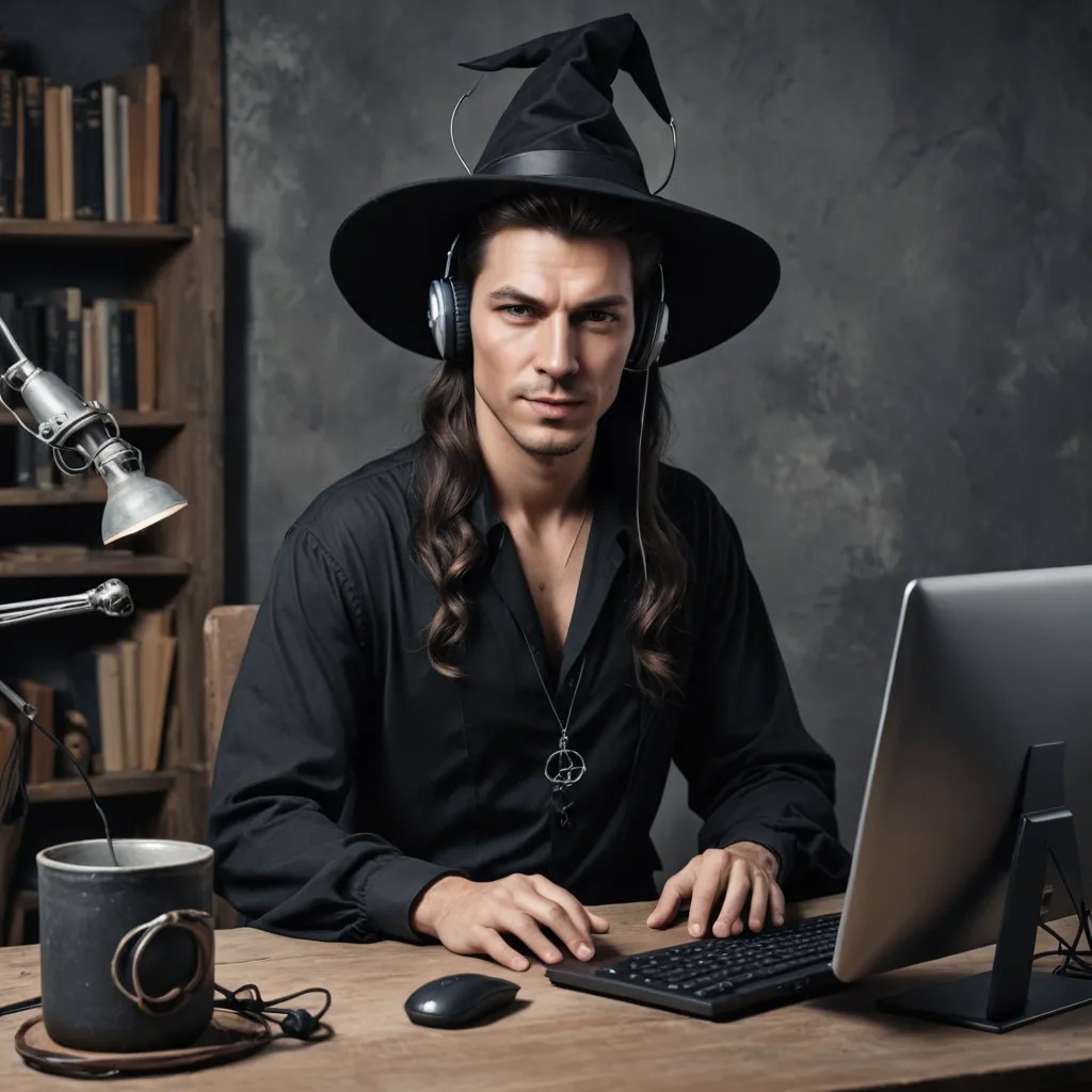 Convert Photo to Modern Witch with a Computer and Headset Style (Free ...