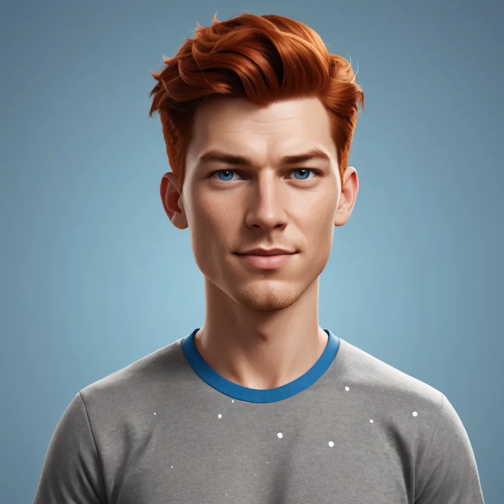 Convert Photo to Roblox Character with Ginger Red Hair and Blue Eyes ...