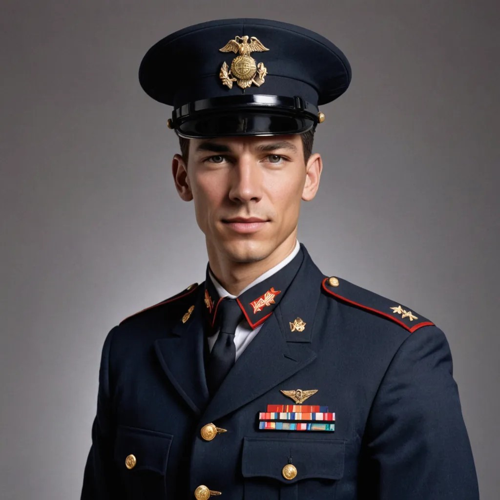Convert Photo to US Marine in Dress Blue Uniform for Style (Free Online ...